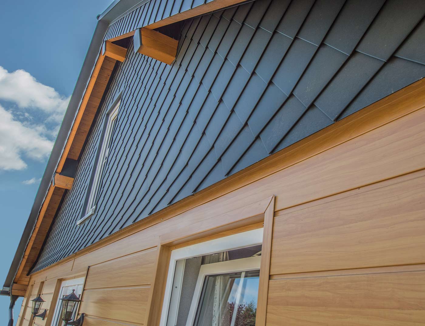 Rhomboid façade tile 20 × 20 | PREFA