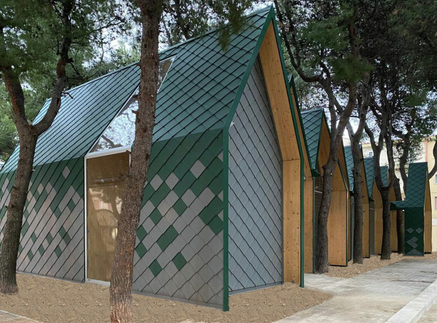 Rhomboid façade tile 29 × 29 | PREFA