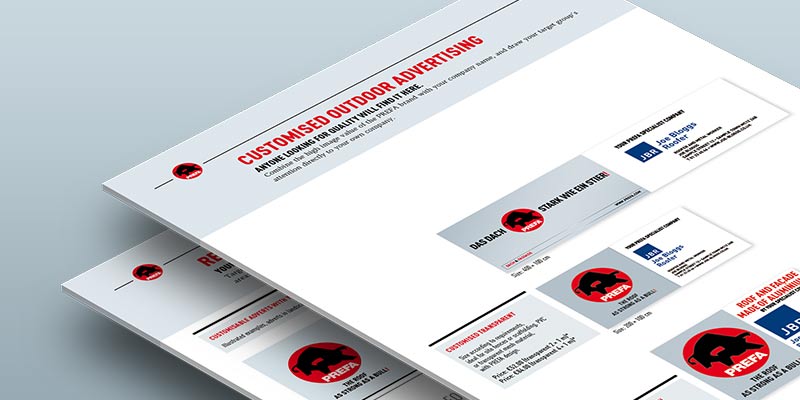 PREFA corporate logo and online documents | PREFA